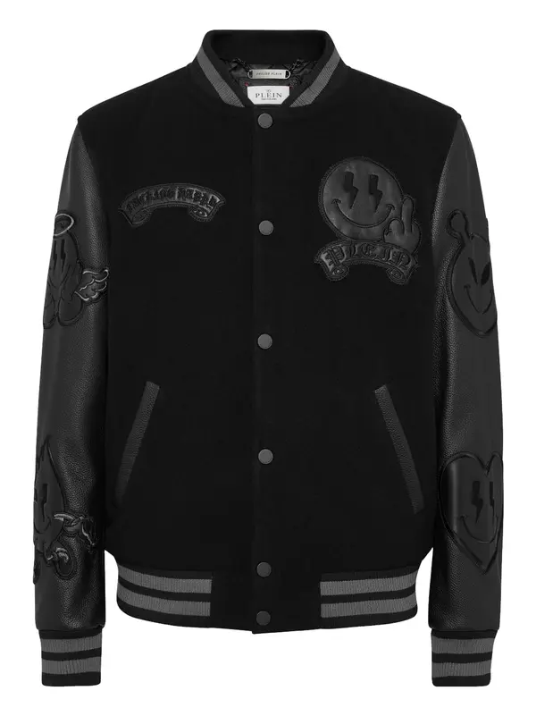 Philipp Plein College Varsity Jacket - Black