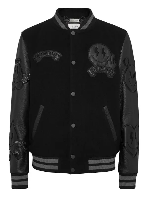 Philipp Plein College Varsity Jacket - Black