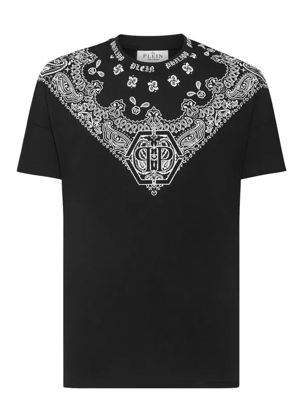 Philipp Plein Paisley Bandana T-shirt - Black