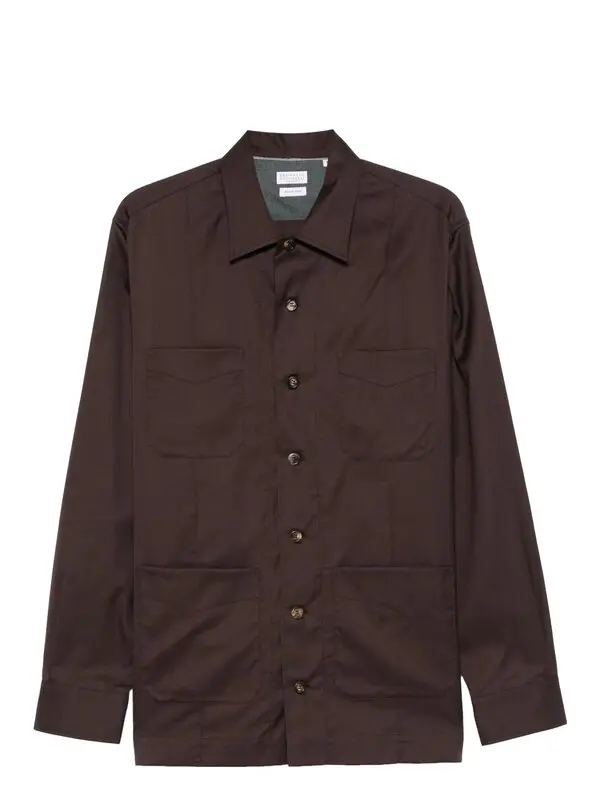 Brunello Cucinelli Cotton Shirt - Brown