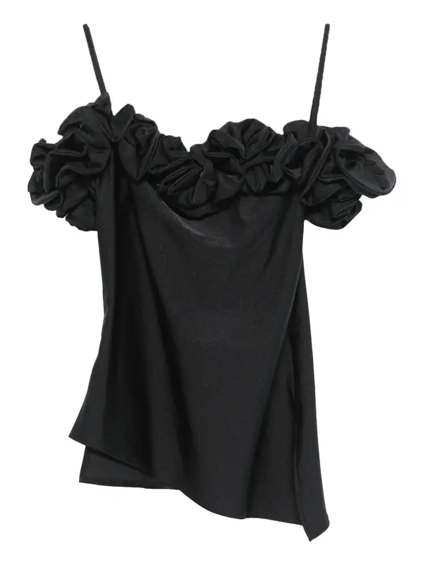Coperni Ruffled Top - Black