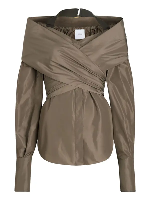 Patou Wrap Blouse - Brown