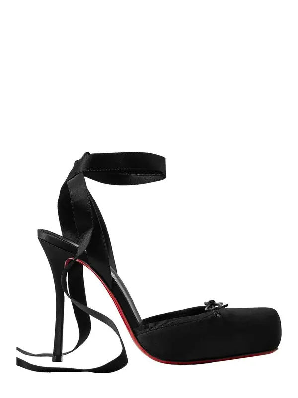 CHRISTIAN LOUBOUTIN Cassia 100 Satin-crepe Pumps - Black