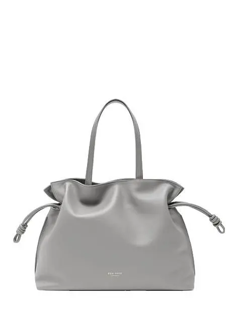 ESIN AKAN 2-in-1 Emma Leather Tote Bag - Grey