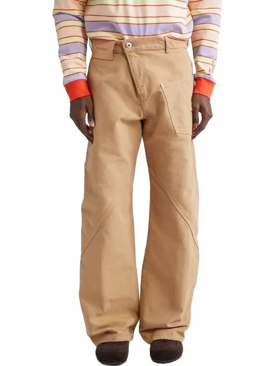 JW Anderson Twisted Workwear Trousers - Flax