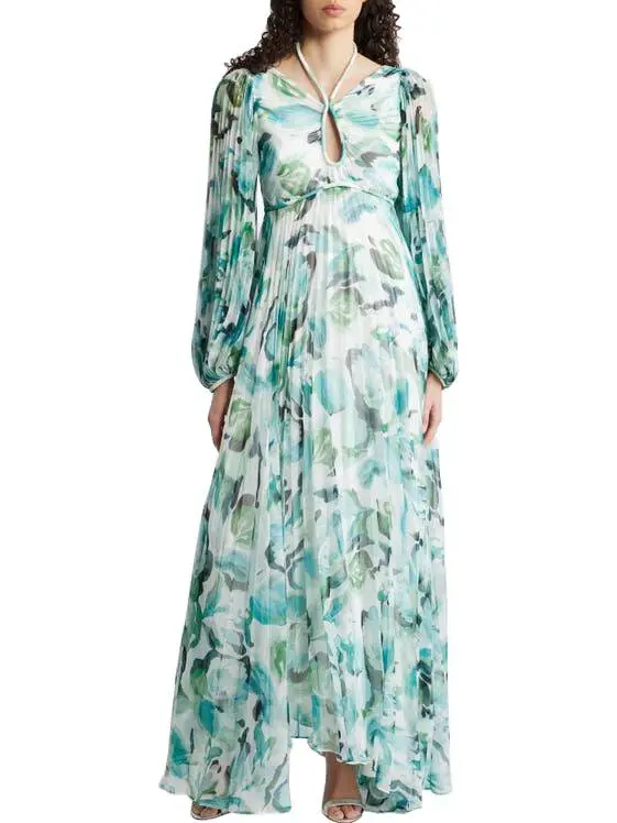 Acler Sandywell Pleated Maxi Dress - Teal Grove