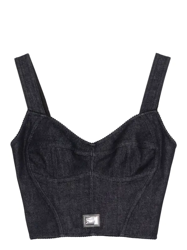 Dolce & Gabbana Denim Corset Top - Blue