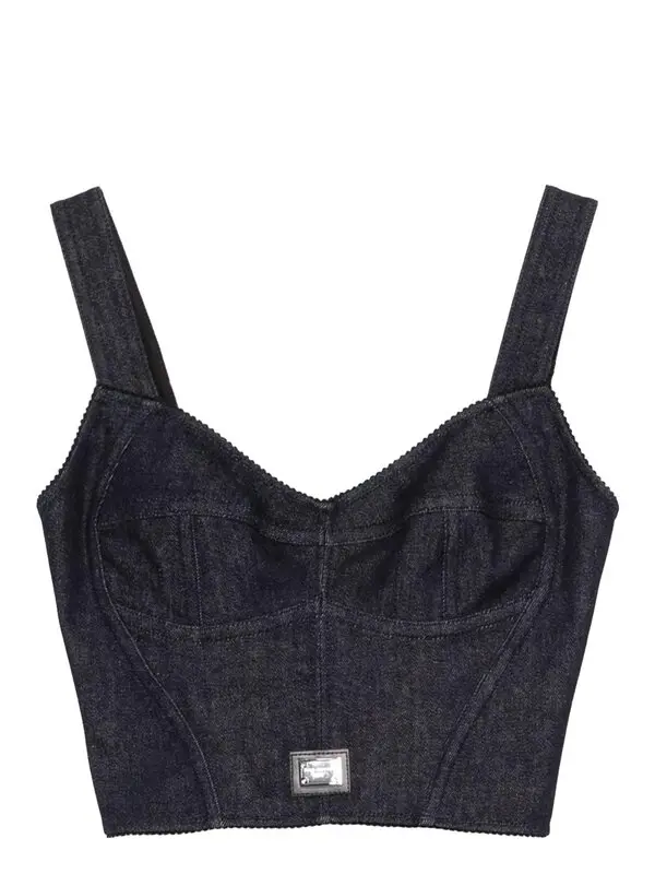 Dolce & Gabbana Denim Corset Top - Blue