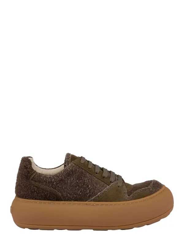 Moschino Faux-fur Sneakers - Brown