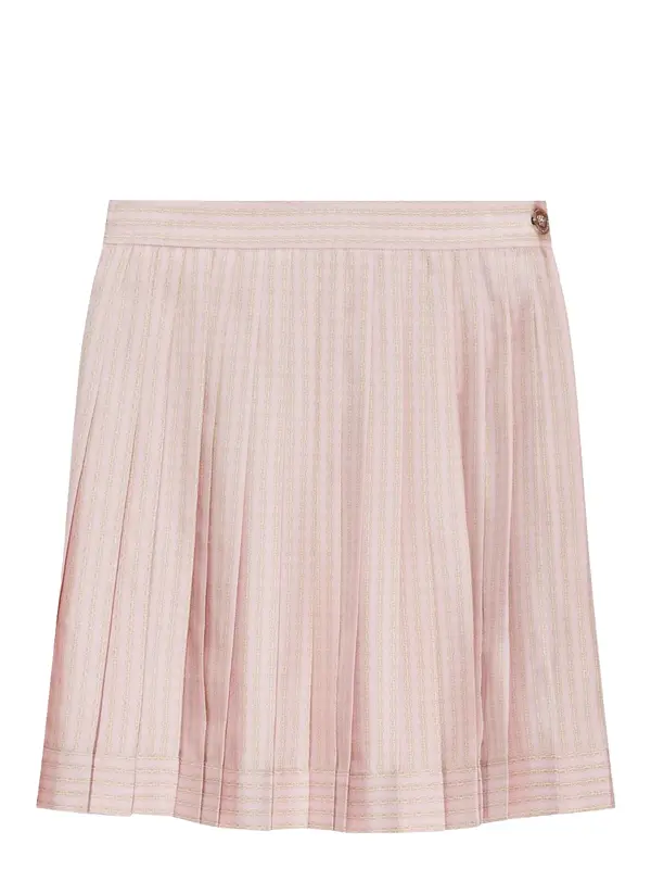 Versace Chain-print Pleated Skirt - Pink
