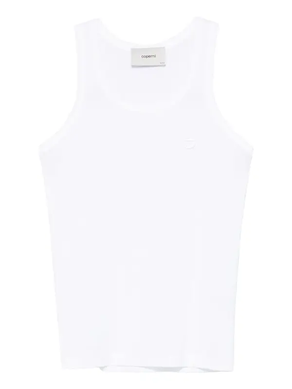 Coperni Logo-embroidered Tank Top - White