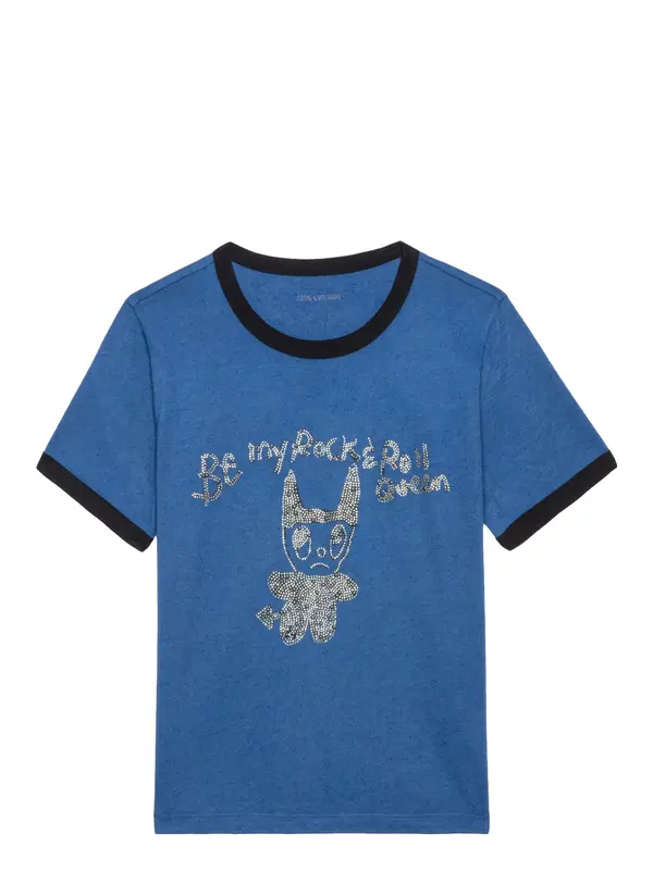 Zadig&Voltaire Crystal-embellished T-shirt - Blue