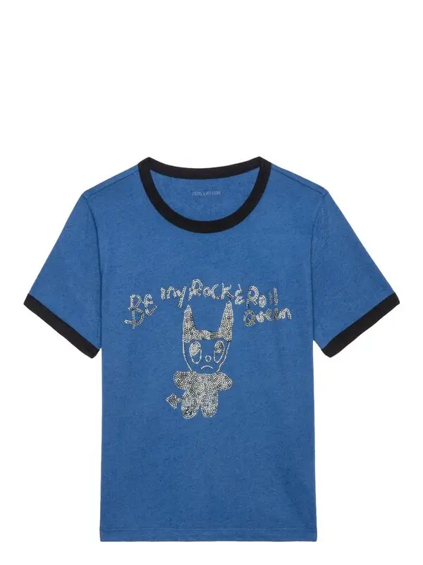 Zadig&Voltaire Crystal-embellished T-shirt - Blue
