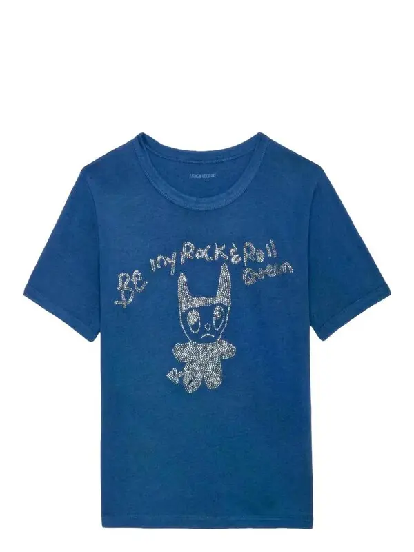 Zadig&Voltaire Crystal-embellished T-shirt - Blue