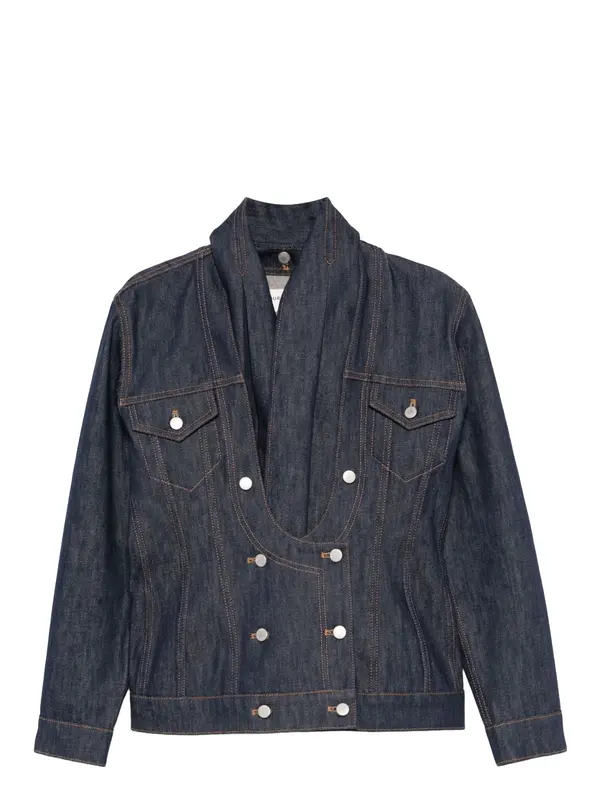 Burc Akyol Open Heart Denim Jacket - Blue