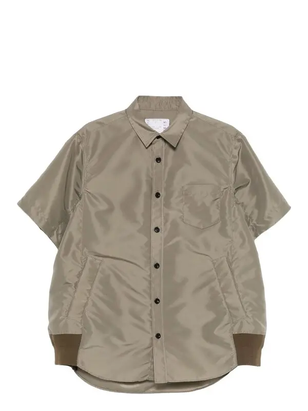 Sacai Buttoned Short-sleeved Shirt - Green