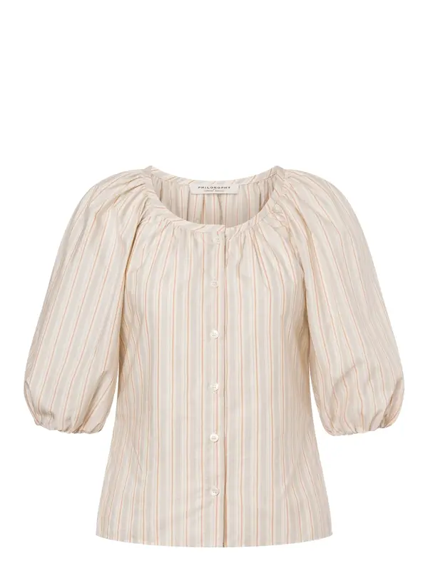 Philosophy Di Lorenzo Serafini Striped Blouse - Neutrals