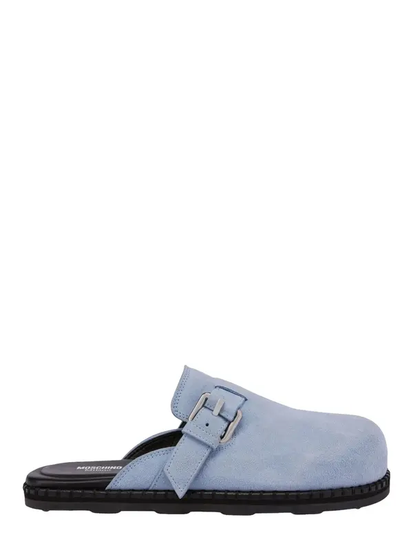 Moschino Calf Suede Mules - Blue