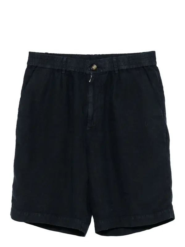 Brunello Cucinelli Linen Bermuda Shorts - Blue
