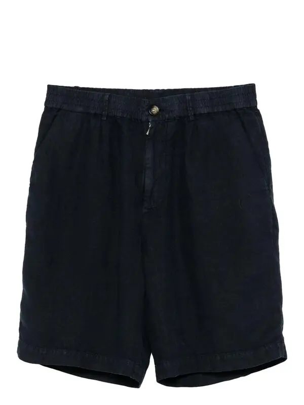 Brunello Cucinelli Linen Bermuda Shorts - Blue