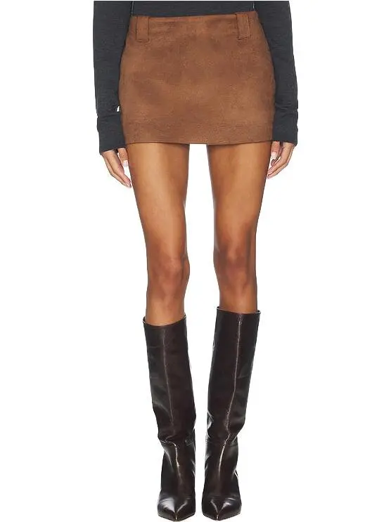 MILKWHITE Mini Skirt - Brown