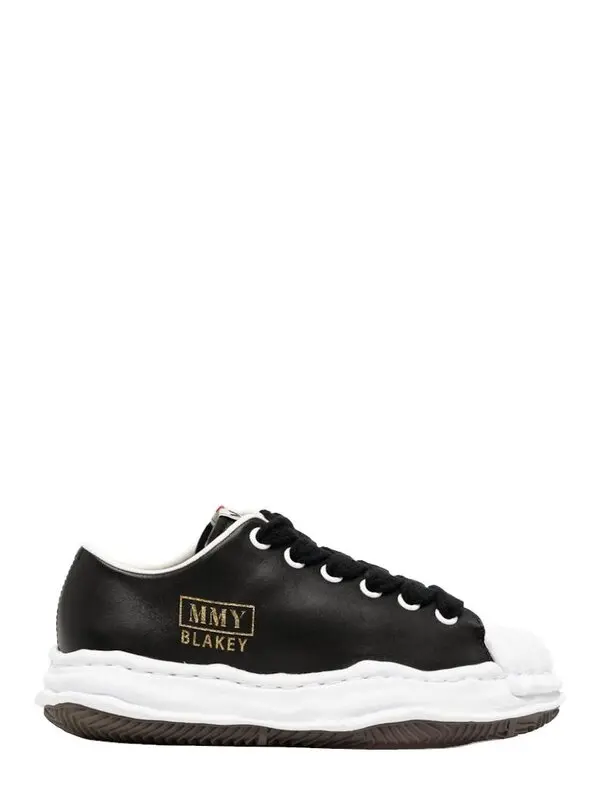 Mihara Yasuhiro Blakey Og Sole Seamless Leather Low Sneakers - Black