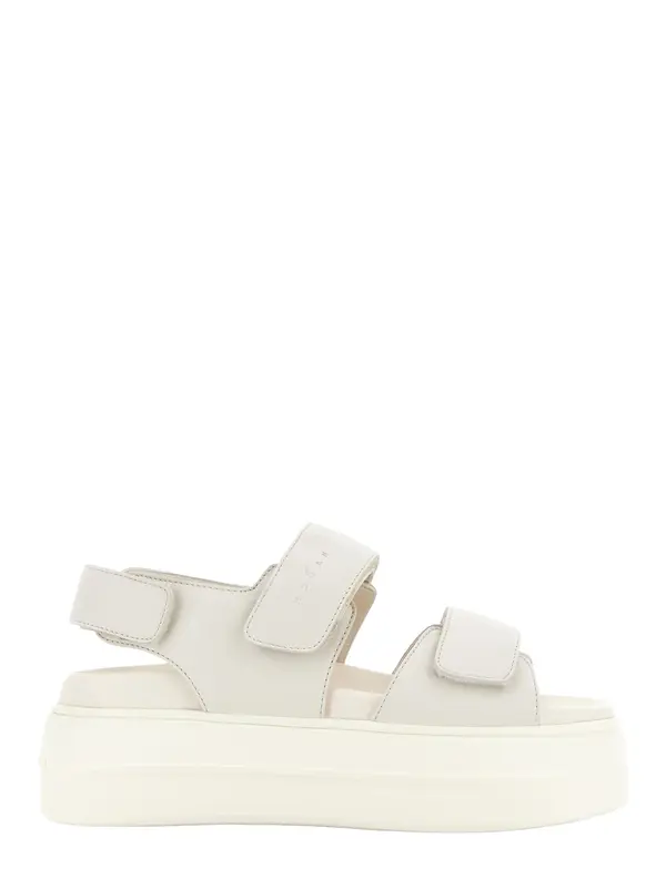 Hogan Strapped Leather Sandals - Neutrals