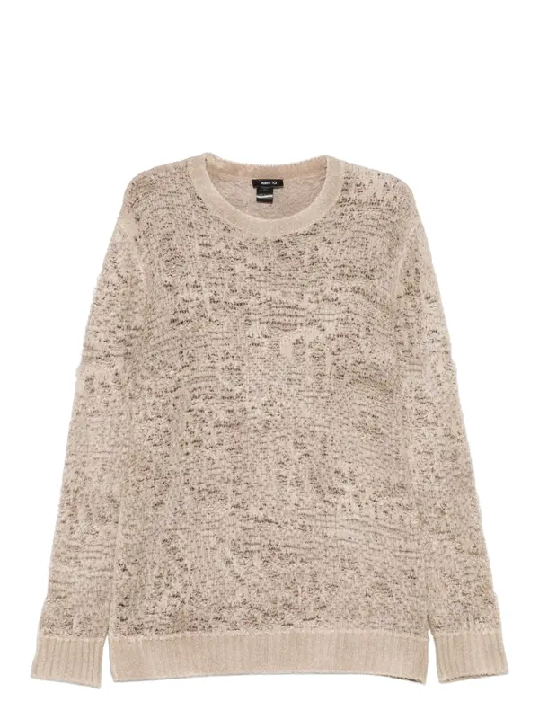 Avant Toi Jacquard Sweater - Neutrals