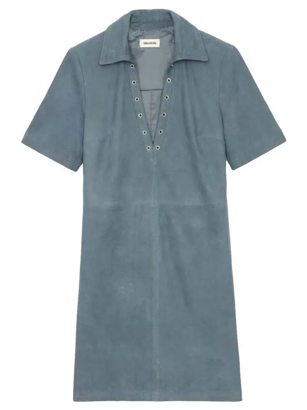 Zadig&Voltaire Leather Mini Dress - Blue