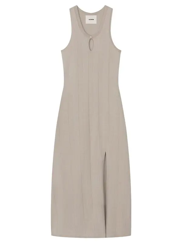 AERON Side-slit Midi Dress - Neutrals