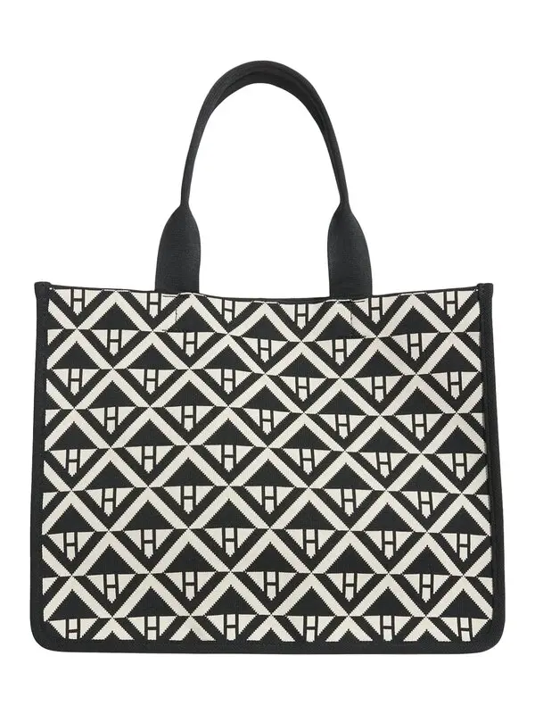 Harrods Geometric Tote Bag - Black