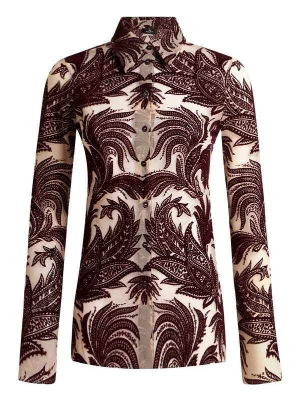 Etro Paisley-jacquard Shirt - Brown