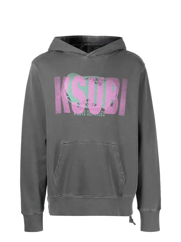 Ksubi Deranged Kash Logo-print Hoodie - Charcoal Grey