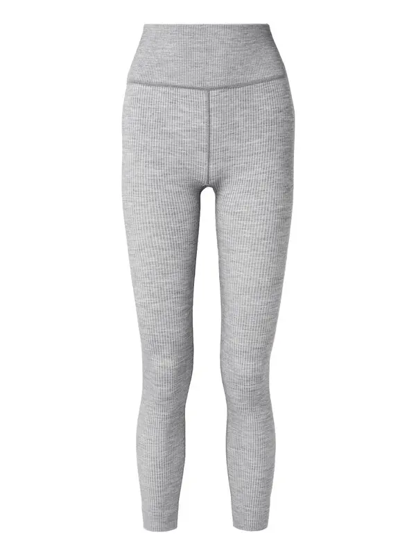 Cordova Stowe Ribbed Wool-blend Leggings - Gray