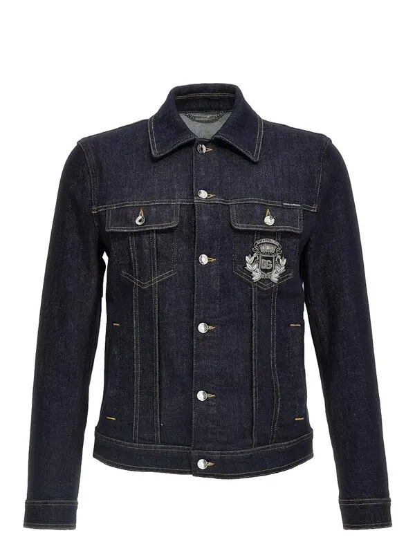 Dolce & Gabbana Logo Denim Jacket - Blue