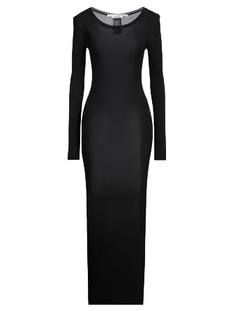 Isabel Benenato Viscose Maxi Dress - Black