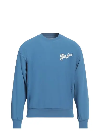 AFTER/LABEL Cotton Sweatshirt With Embroidered Logo - Blue