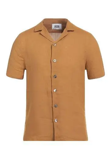 Alpha Studio Shirt Size Linen - Yellow