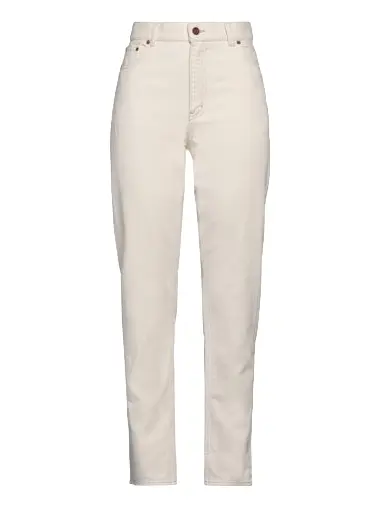 FINGER IN THE NOSE Ivory Cotton Straight-leg Jeans - White