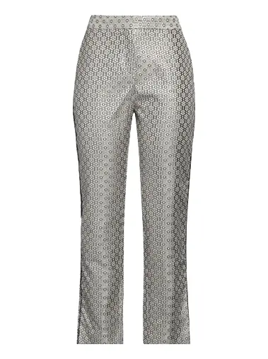Maje Tapered Floral-print Pants - Grey