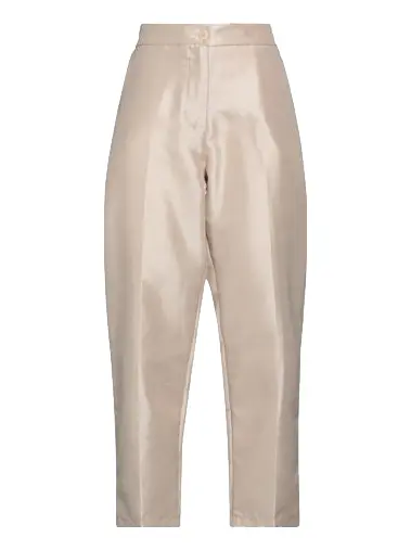 HAVEONE Tapered Shantung Trousers - Beige