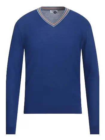 HERITAGE Knitted Cotton Sweater - Blue