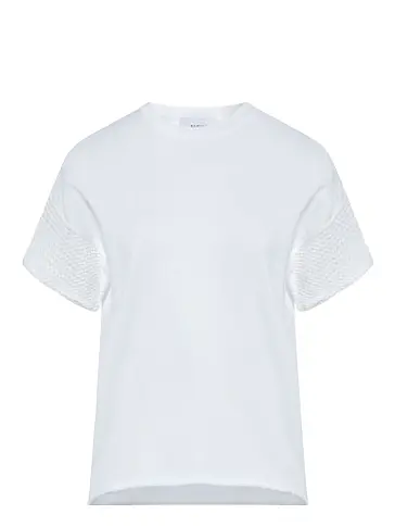 Alpha Studio Cotton Knit Top - White