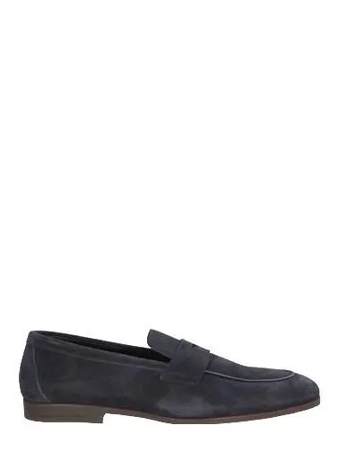DOUCAL'S Leather Penny Loafers - Navy