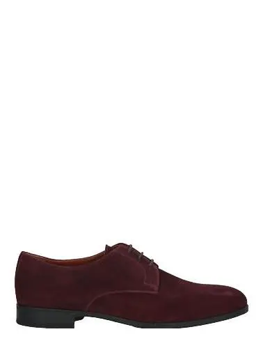 DOUCAL'S Leather Lace-up Derby Shoes - Burgundy