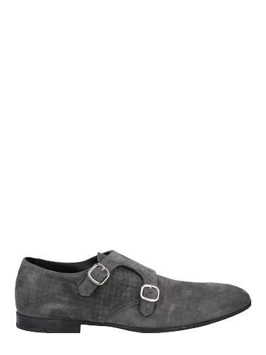 DOUCAL'S Leather Monk Strap Loafers - Lead