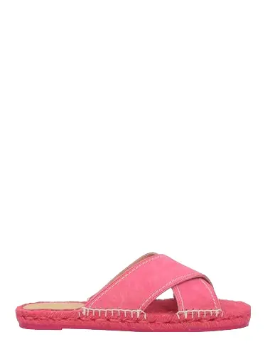 CastaÑer Leather Espadrille Sandals - Magenta