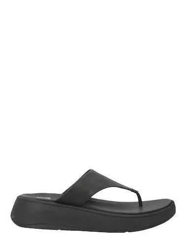 Fitflop Leather Thong Sandals - Black