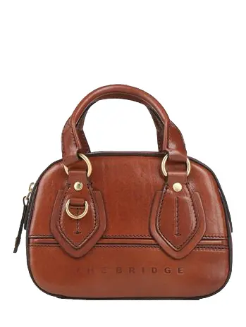 THE BRIDGE Leather Bowler Bag - Brown