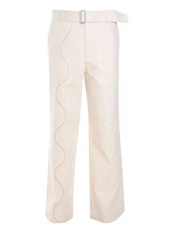 MSGM Straight-leg Trousers - White
